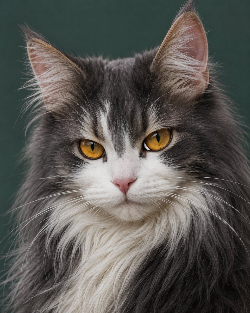 Profile / Avatar - Realistic Long-Haired Cat Portrait | ImagineGo Prompts